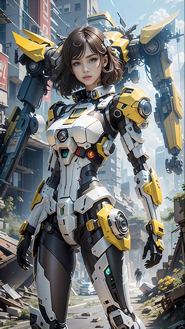 Download Power Robots Girl Royalty Free Stock Illustration Image