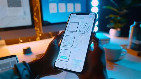 Generative Ai Creative Ux Designer Designing Screens For Mobile