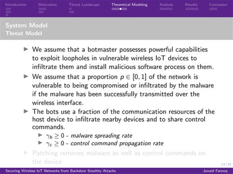 Securing Wireless Iot Networks From Backdoor Stealthy Attacks Ppt