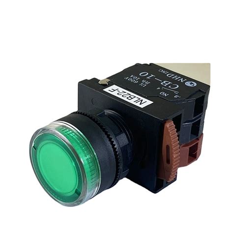 NLB F GI Mm LED Illuminated Push Button Switch Green AC DC V Alibaba Com