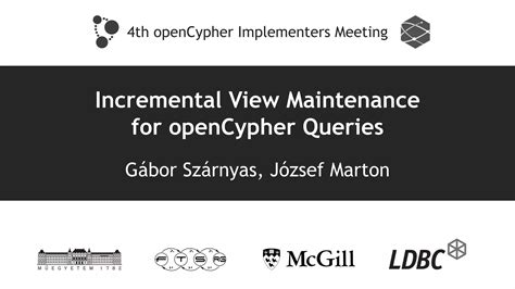 Incremental View Maintenance For OpenCypher Queries PPT
