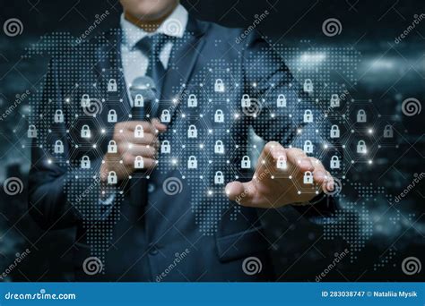 The Speaker Shows The System Of Communication Security Stock Image