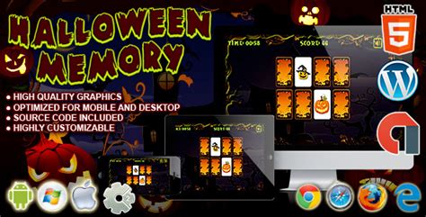 Halloween Memory Html5 Construct Game By Codethislab Codecanyon