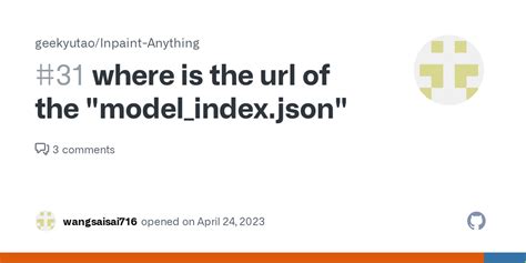 where is the url of the model index json · issue 31 · geekyutao