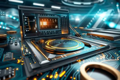 Futuristic Control Room With Ai Interface Advanced Technology Artificial Intelligence