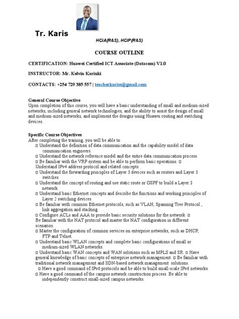 Hcia Datacom V10 Weekend Session Course Outline Pdf Computer