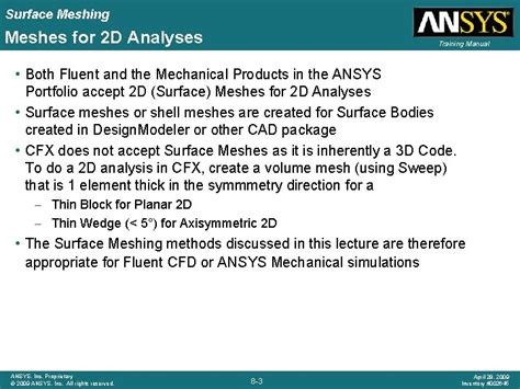 Chapter 8 Surface Meshing Ansys Meshing Application Introduction