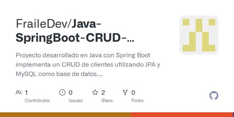 Github Frailedevjava Springboot Crud Clientes Proyecto Desarrollado
