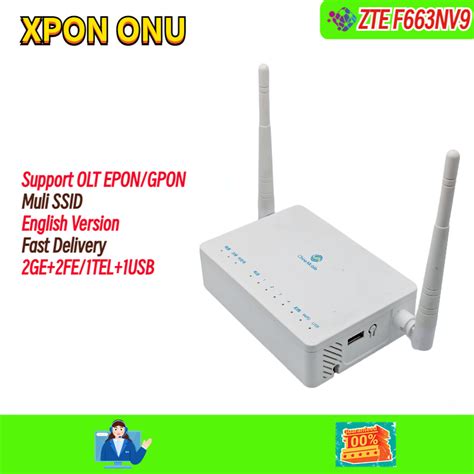 Zte F663nv9 Epon Gpon Xpon Bekas Onu Ont English Firmware Version 2ge 2fe Wifi Wireless Support