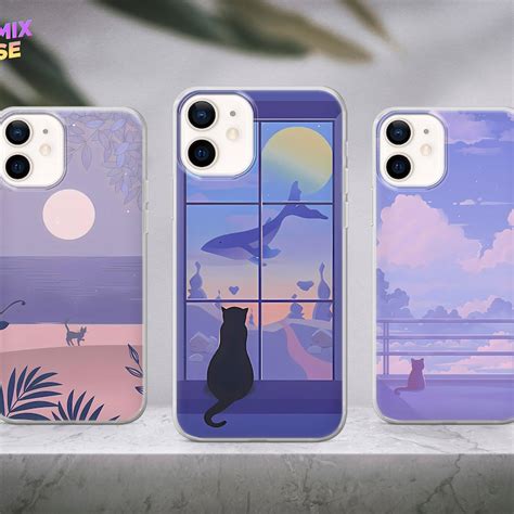 Cute Cat Phone Case Etsy