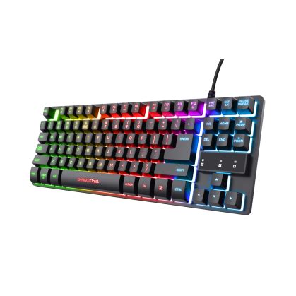 Купить Компактная игровая клавиатура Trust GXT 833 THADO (23724), цена ...