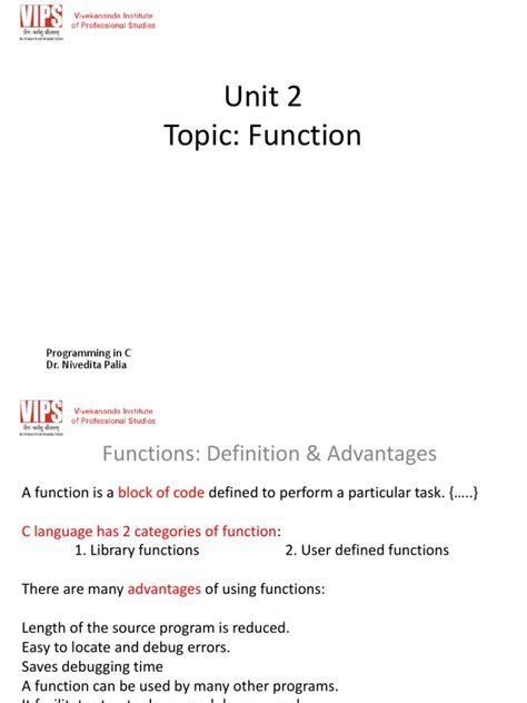 C Function Pdf