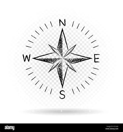 Drawing Compass Directions Dark Stock Vector Image And Art Alamy