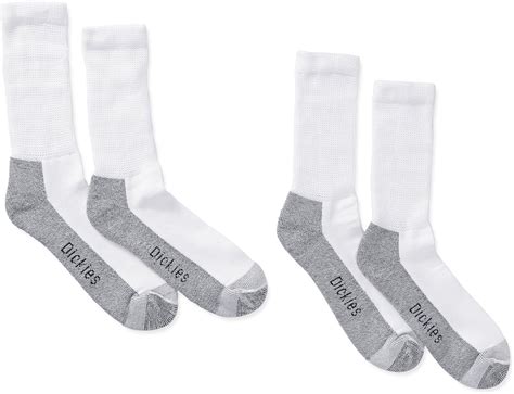Dickies Mens 2 Pairs Non Binding Comfort Crew Seamless Toe Work Socks 6 12 At Amazon Mens