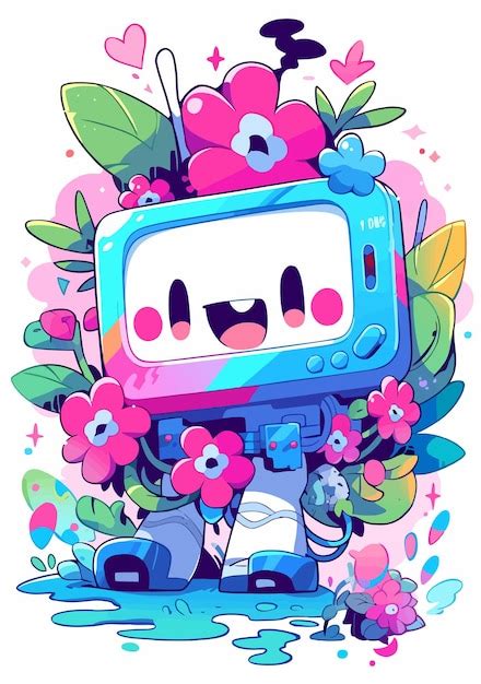 Robot Mignon Vecteur Premium