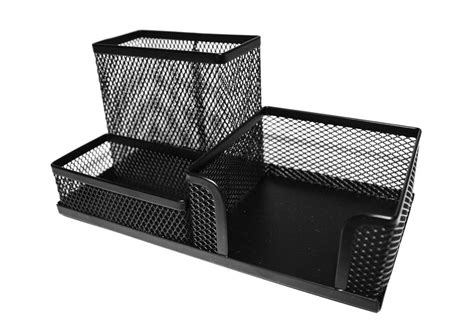 Sds M420 Wire Mesh Metal Cube Clip Pen Holder Black Solow