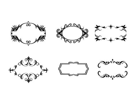premium vector vector ornate vintage frame set manually created