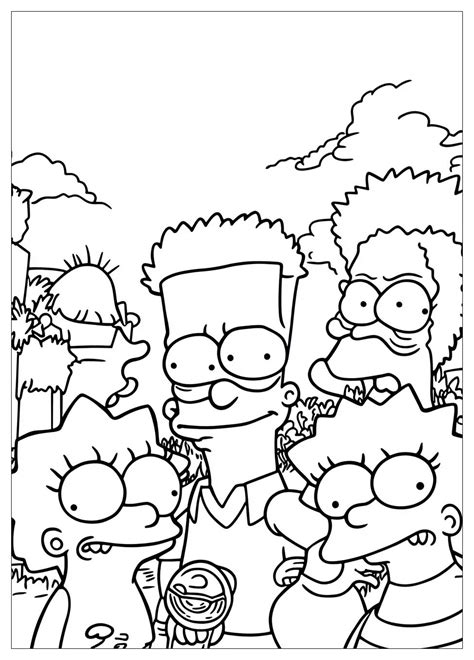 Simpsons Coloring Pages Color Your Favorite Springfield Characters