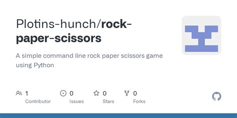 GitHub Plotins Hunch Rock Paper Scissors A Simple Command Line Rock Paper Scissors Game Using