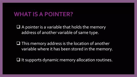 Pointers In C PPTX Programming Languages Computing