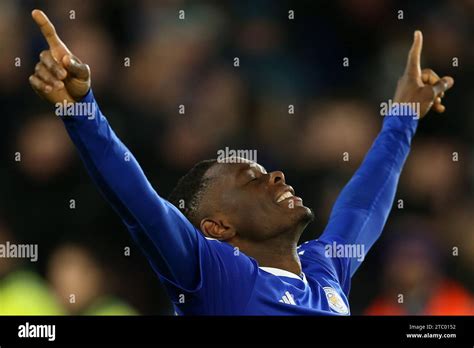 Leicester Citys Patson Daka Celebrates Scoring His Goal During The Sky