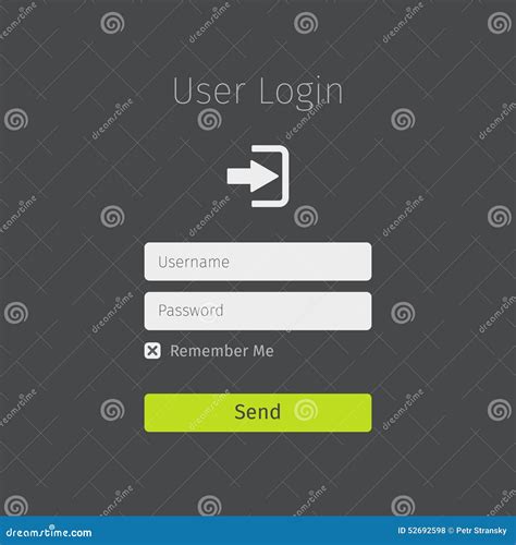 3d User Login Form Page Vector Illustration 268355864