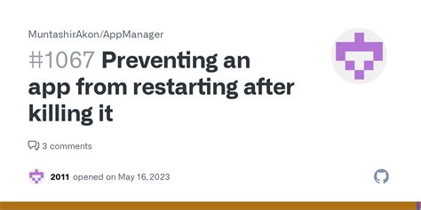 Preventing An App From Restarting After Killing It Issue MuntashirAkon AppManager GitHub