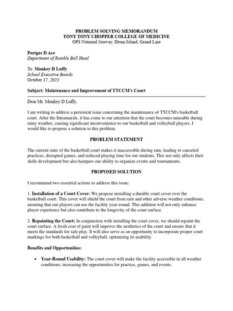 Problem Solving Memo Pdf