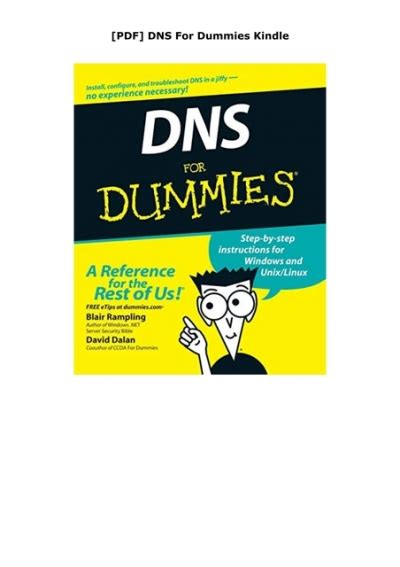 PDF DNS For Dummies Kindle