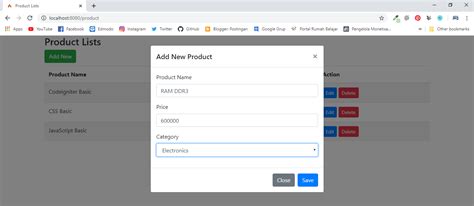 tutorial crud codeigniter 4 dan modal bootstrap 4 terbaru