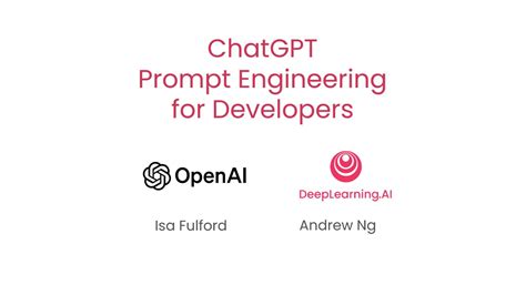 开放课程推荐 「面向开发者的 Chatgpt 提示词工程」 Wulus Blog