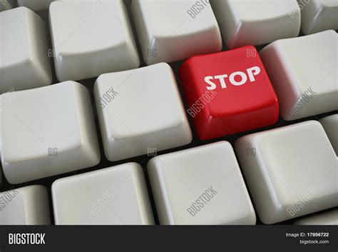 Keyboard Stop Button Image And Photo Free Trial Bigstock