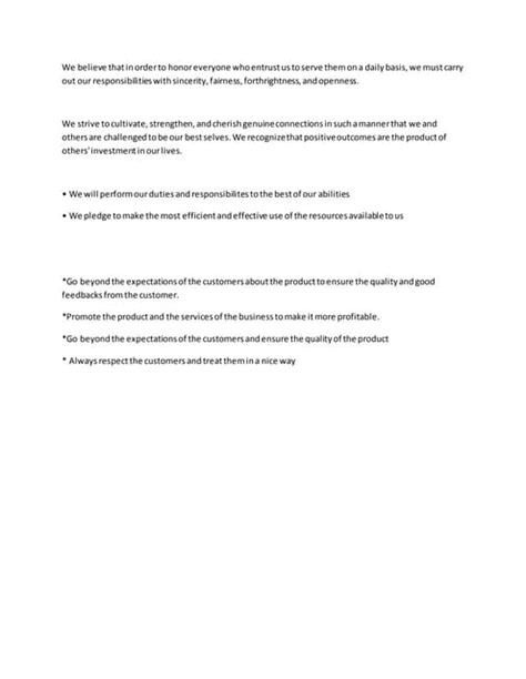 values docx