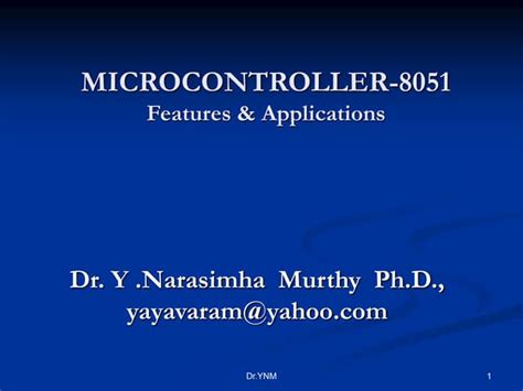 Microcontroller 8051ppt Operating Systems Computer Software And Applications