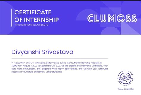 Divyanshi Srivastava On Linkedin Clumoss Artificialintellegence