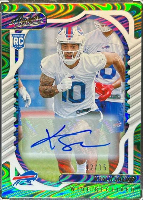 2022 Panini Absolute Rookies Khalil Shakir 179 Green Waves