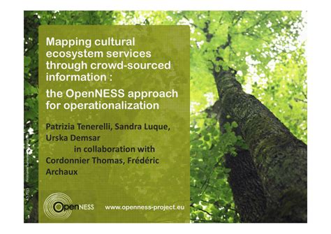 Pdf Mapping Cultural Ecosystem Services Through Crowd Sourced