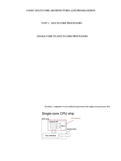 multicore architecture pdf multi core processor central