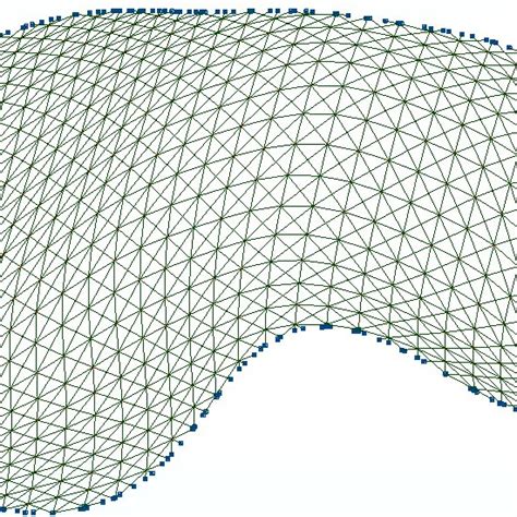 Initial And Deformed Shape Of The Gridshell Under Uniform Snow Load