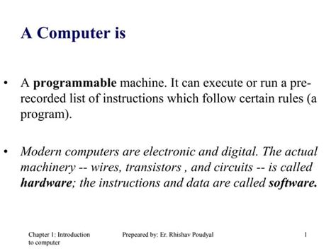 Chapter 1 C Programmingblock Diagram Of Computer Pptx
