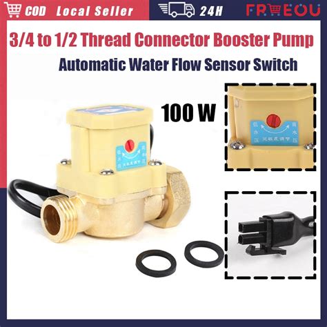 220v 1 2 To 3 4 Water Flow Switch Thread Connector Booster Pump Automatic Water Flow Sensor