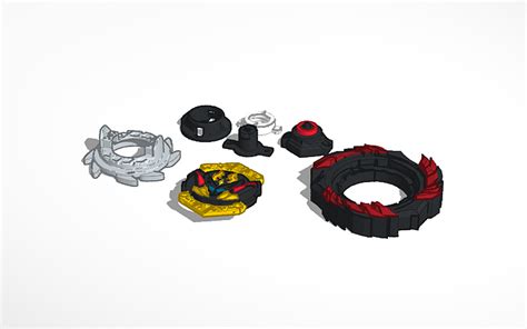 3d Design Beyblade Burst Db Dynamite Belial Nexus Venture 2 Tinkercad