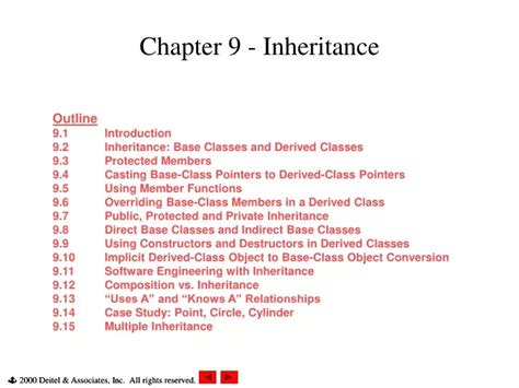 Ppt Chapter 9 Inheritance Powerpoint Presentation Free Download