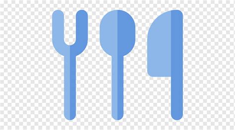숟가락 로고 포크 숟가락 푸른 본문 심벌 마크 Png Pngwing
