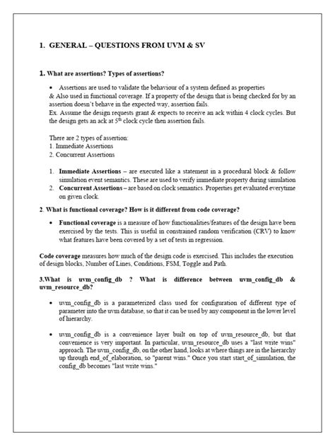 Uvm Interview Questions Part 2 1705926241 Pdf Parameter Computer Programming Class