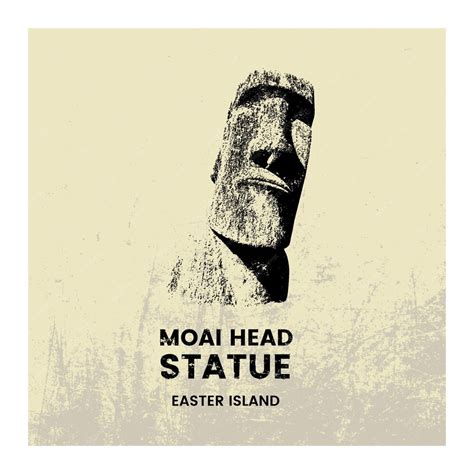Premium Vector Moai Head Statue