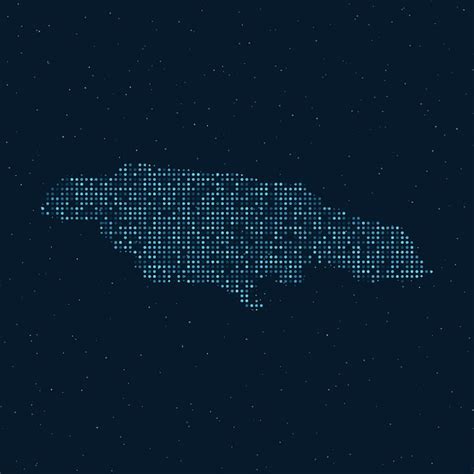 Premium Vector Abstract Dotted Halftone With Starry Effect In Dark Blue Background With Map Of