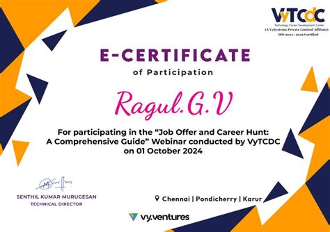 Ragul Gv On Linkedin Careerguide Webinarexperience Vytcdc Jobhunt Careerdevelopment