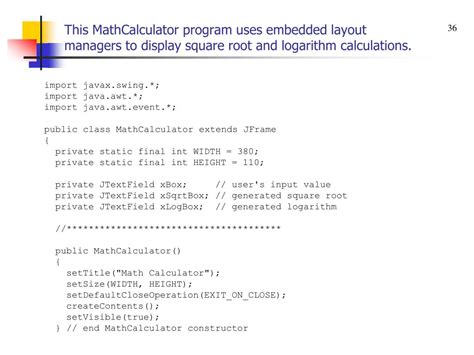 Ppt Chapter 18 Gui Programming Component Layout Additional Gui Components Powerpoint