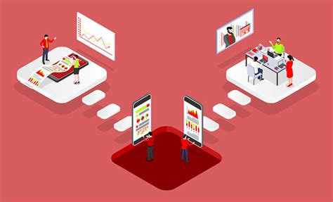 데이터 센터 시스템에서 빅 데이터베이스로 작업하는 비즈니스 분석 프로세스 개발에 대한 스톡 벡터 아트 및 기타 이미지 개발